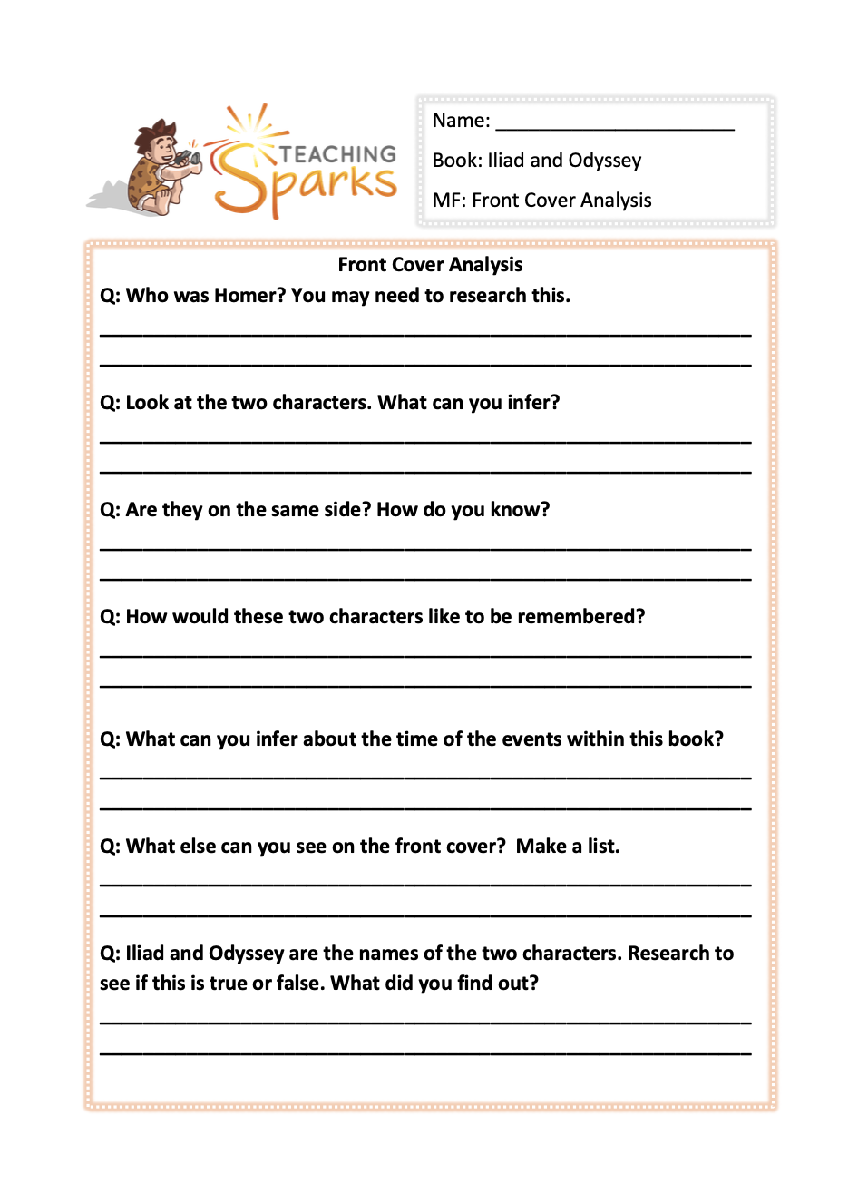 Iliad And Odyssey Year 3 And Year 4 Resources Activities Comprehension