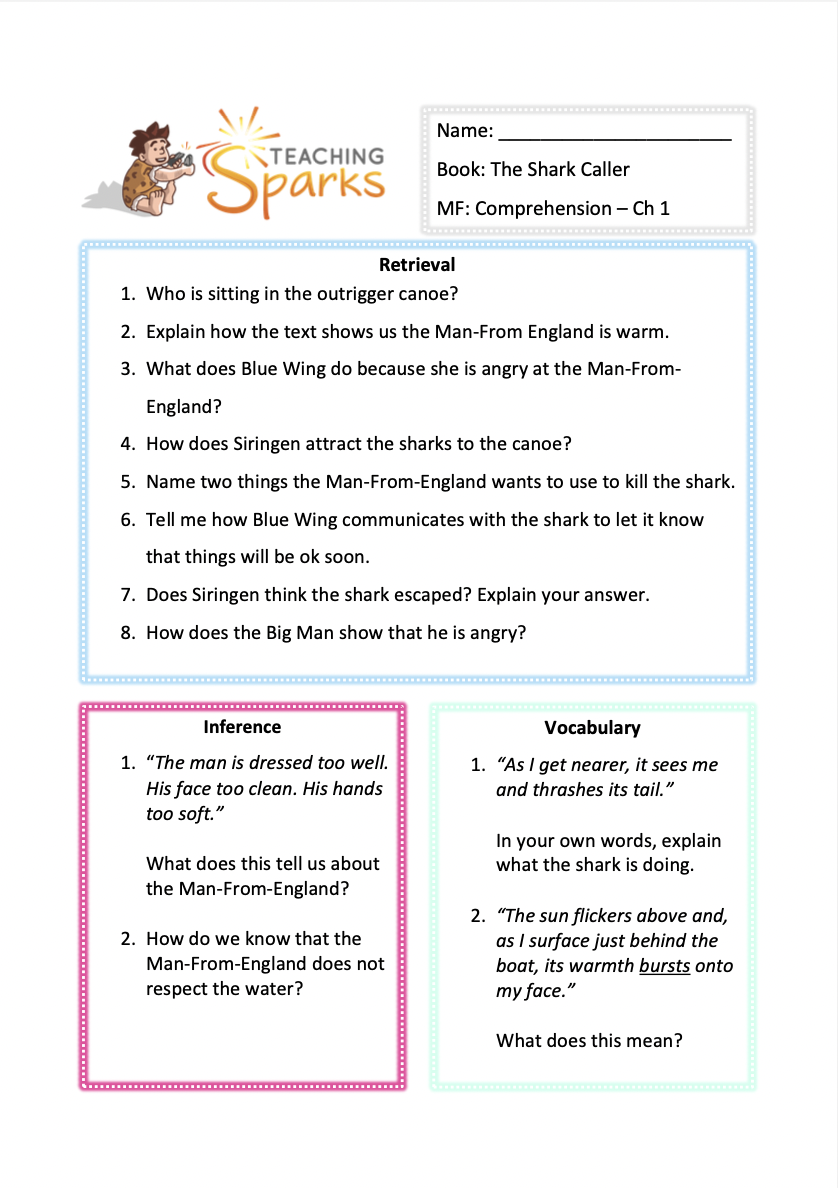 The Magic Finger - Teaching Sparks | Year 3 and Year 4 Resources