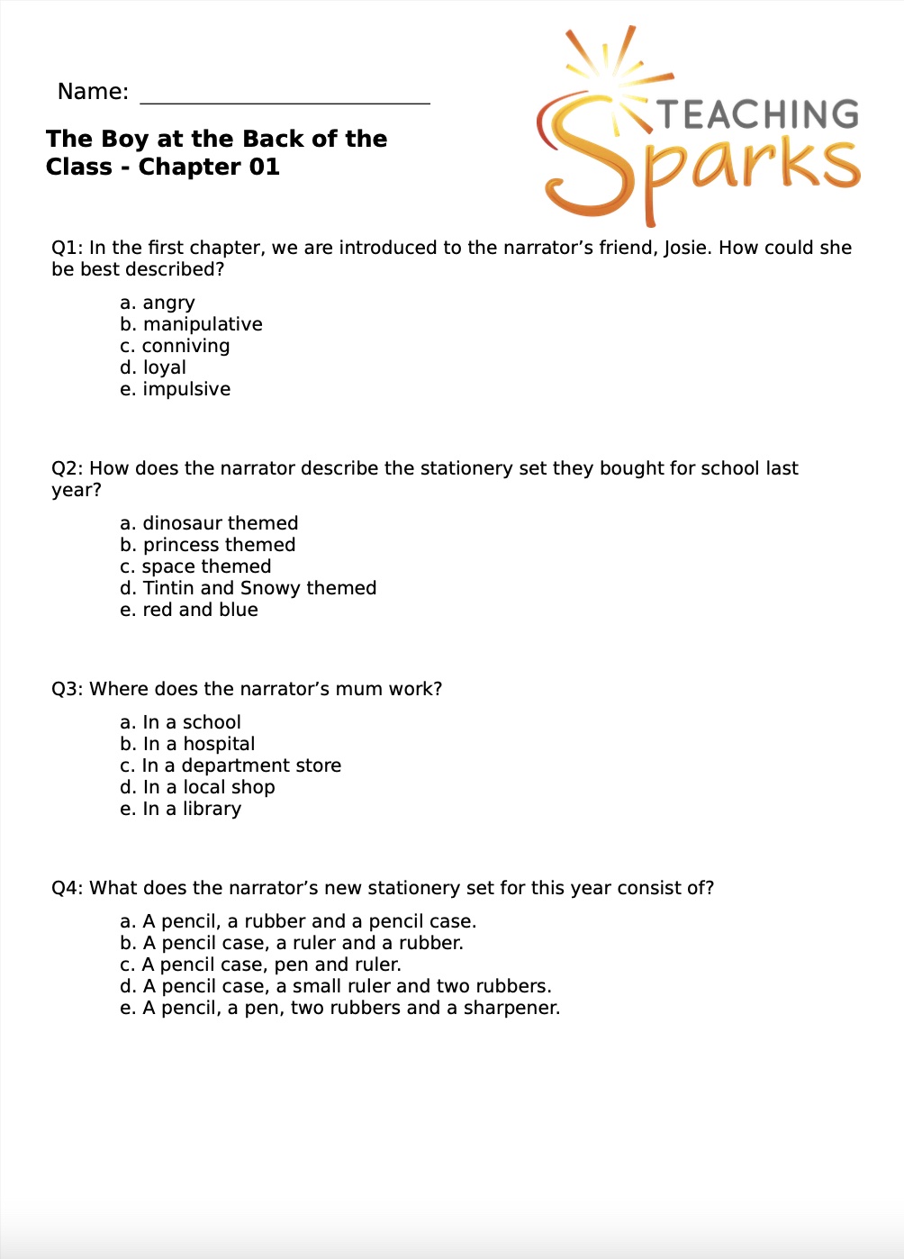 The Boy at the Back of the Class | Y5 / Y6 Resources & Planning