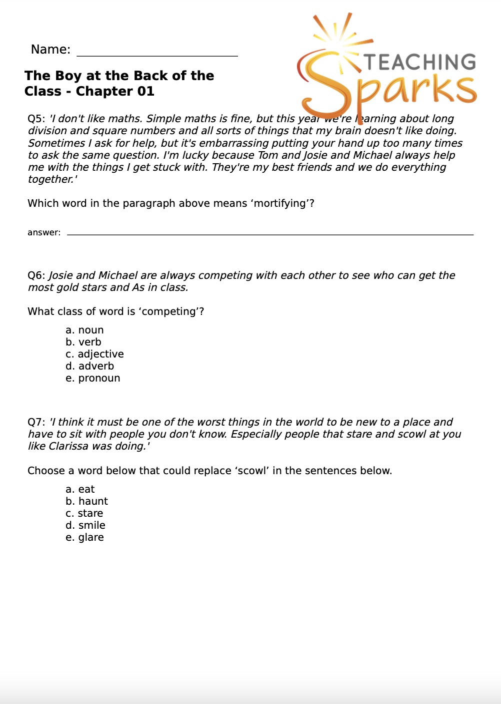 The Boy at the Back of the Class | Y5 / Y6 Resources & Planning