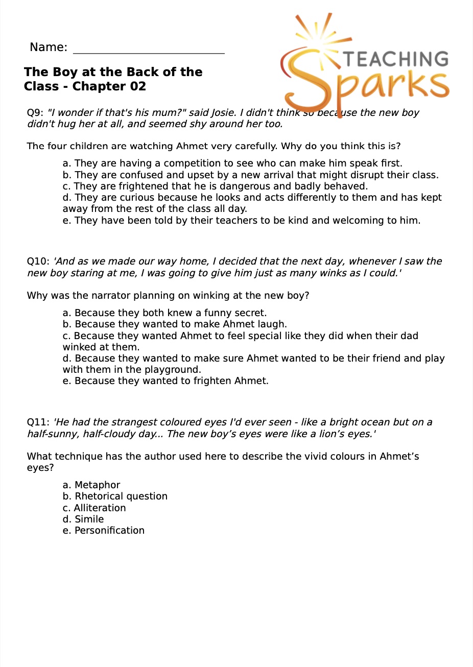 The Boy at the Back of the Class | Y5 / Y6 Resources & Planning